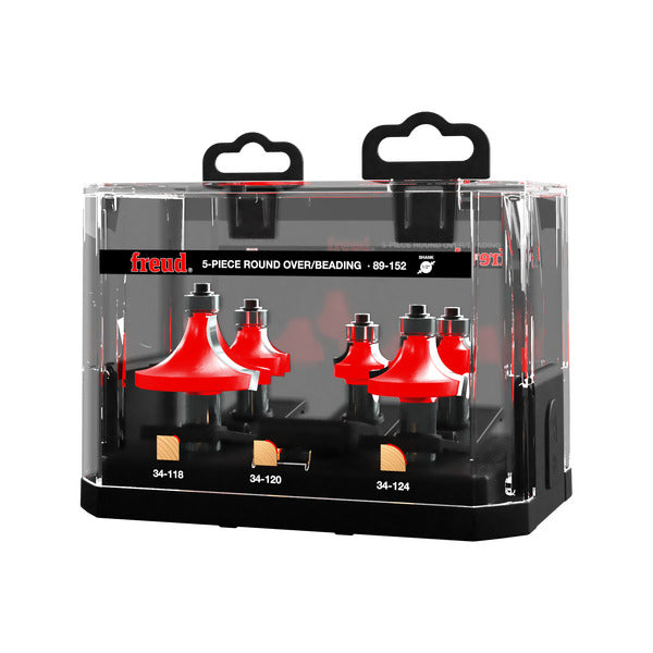 Freud 89-152 5 Piece Round Over/Beading Bit Set (1/2" Shank) – Way Source