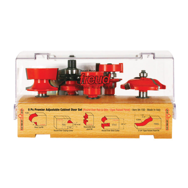 Freud 94-150 5 Piece Premier Adjustable Cabinet Bit Set – Way Source