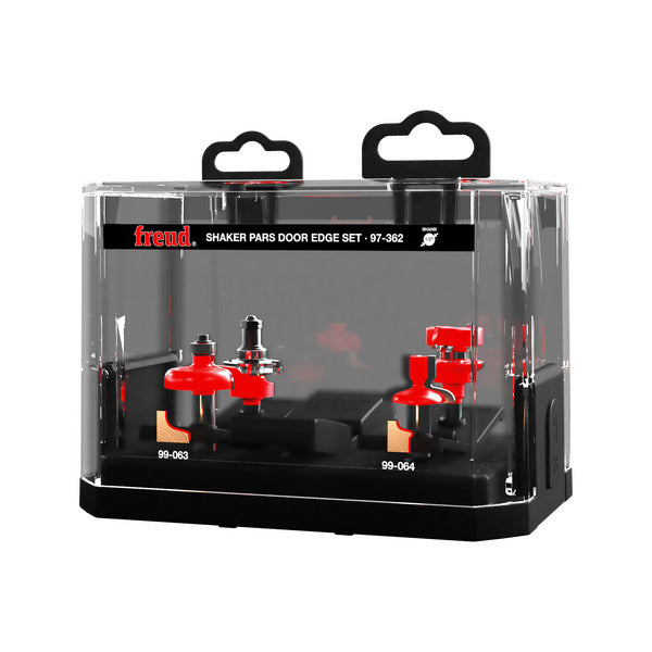 Freud 97-362 3 Piece Premier Adjustable Shaker Door Edge Router Bit Se ...
