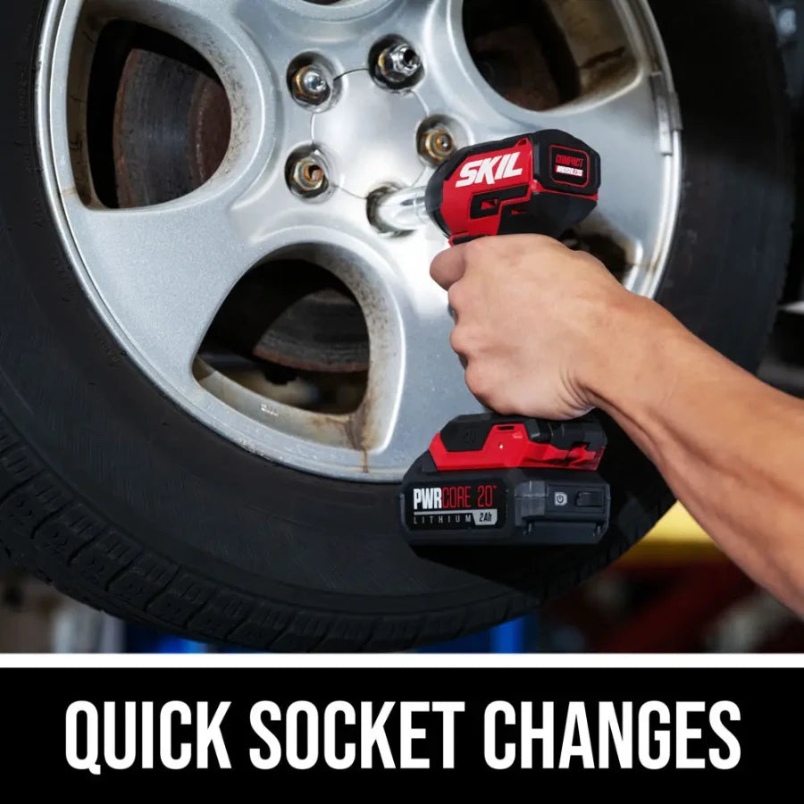 SKIL IW6739B-00 PWR CORE 20™ Brushless 20V 3/8 IN. Compact Impact Wren ...