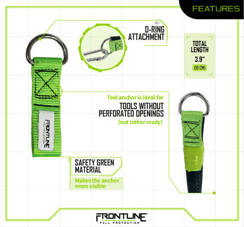 Frontline ACTLDR ToolGrip 4 lbs Webbing Tool D-Ring Anchor – Way Source