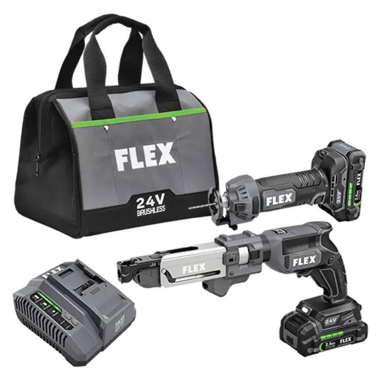 FLEX FXM203-2A Drywall Screw Gun With Magazine Attachment And Cut Out ...