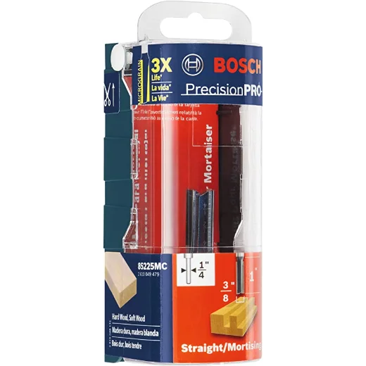 BOSCH 85225MC 3/8 In. x 1 In. Carbide Tipped 2-Flute Straight Bit (Rou ...